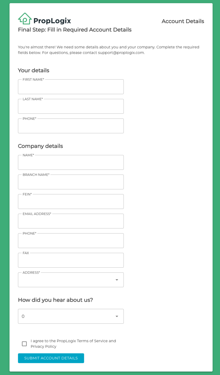 New Customers: How Do I Register a New Account? - PropLogix